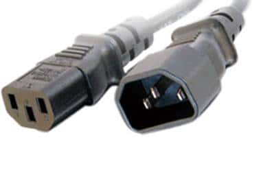 Power Cord Extension 3 Ft. 10A 250VAC IEC320C13 to IEC320C14 | West ...